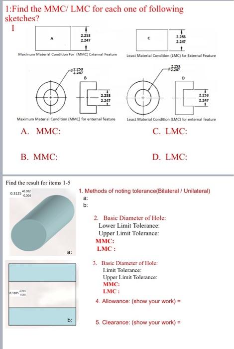Solved 1:Find the MMC/LMC for each one of following | Chegg.com