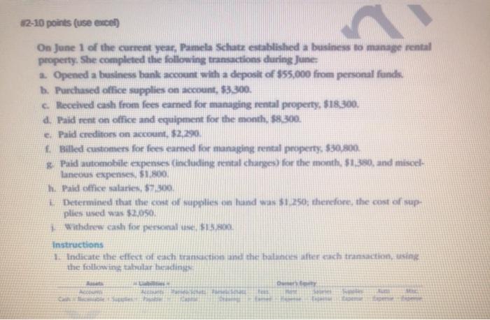 Solved 12-10 points (use excel) On June 1 of the current | Chegg.com
