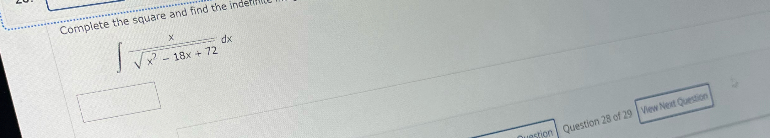 Solved Complete the square and find the | Chegg.com