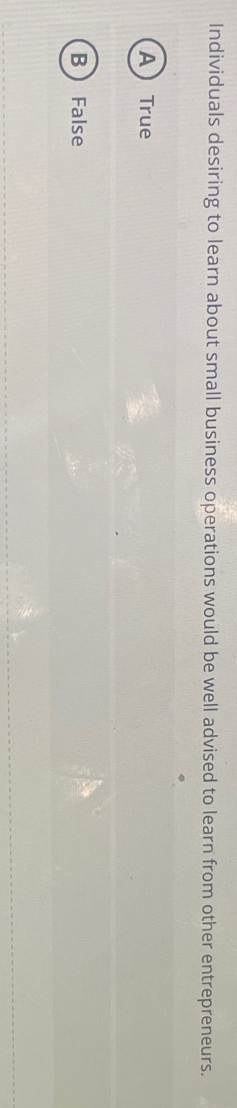 Solved Individuals desiring to learn about small business | Chegg.com