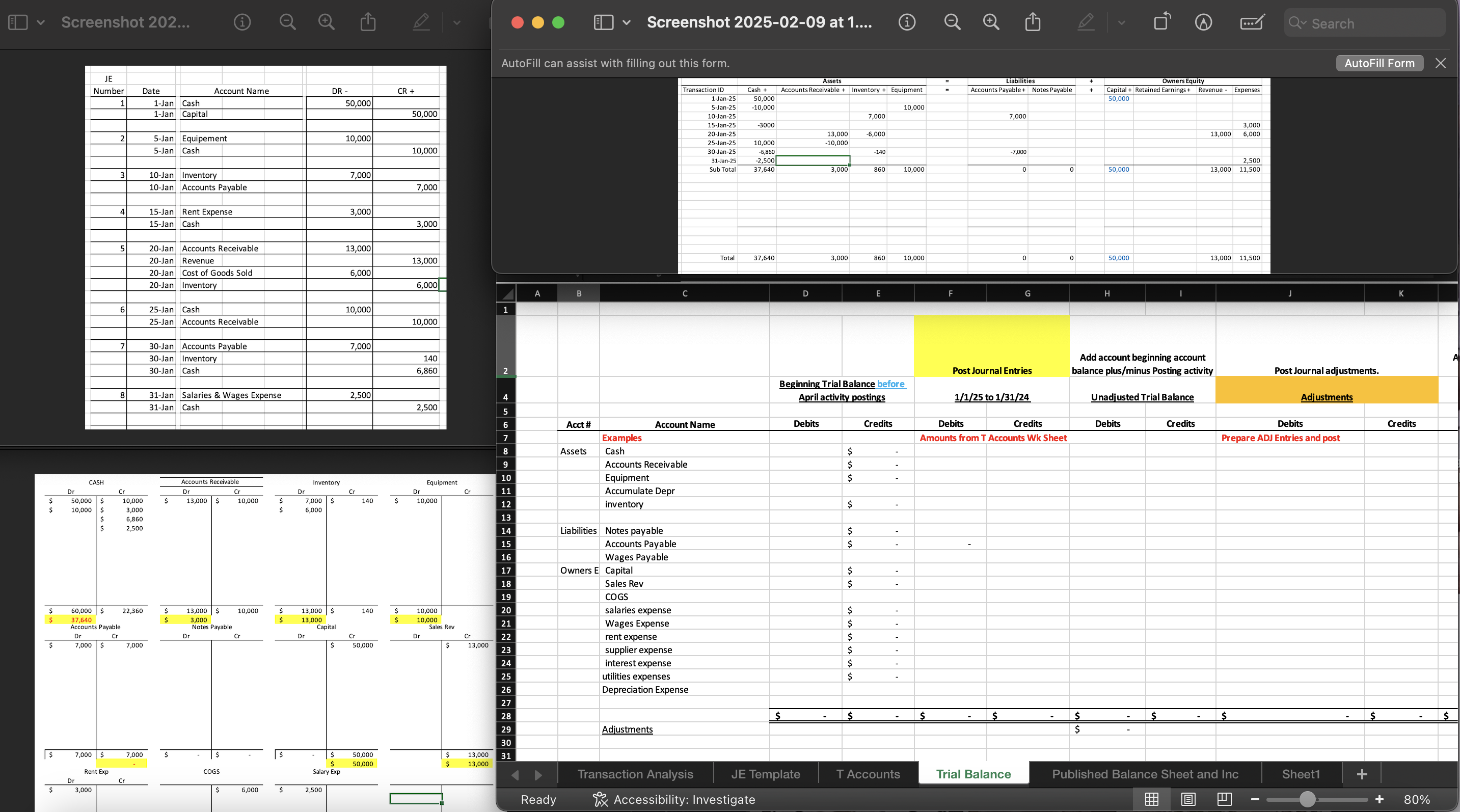 Solved Assistance filling out post journal entries, | Chegg.com