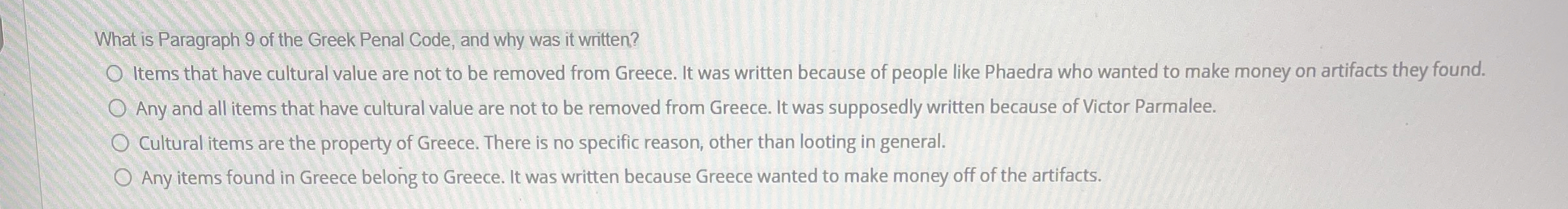 Solved What is Paragraph 9 ﻿of the Greek Penal Code, and why | Chegg.com