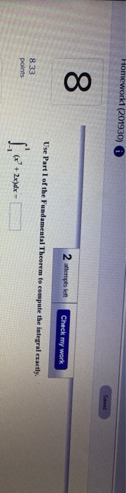 Solved Homework1 (201930) Saved 00 2 attempts left Check my | Chegg.com