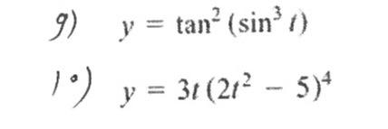 Solved y=tan2(sin3t)y=3t(2t2−5)4 | Chegg.com
