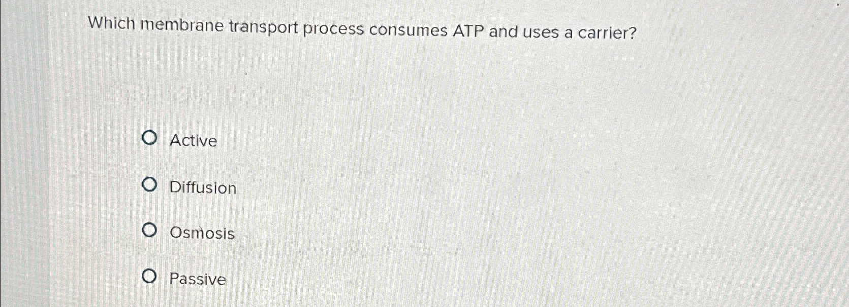 Solved Which membrane transport process consumes ATP and | Chegg.com