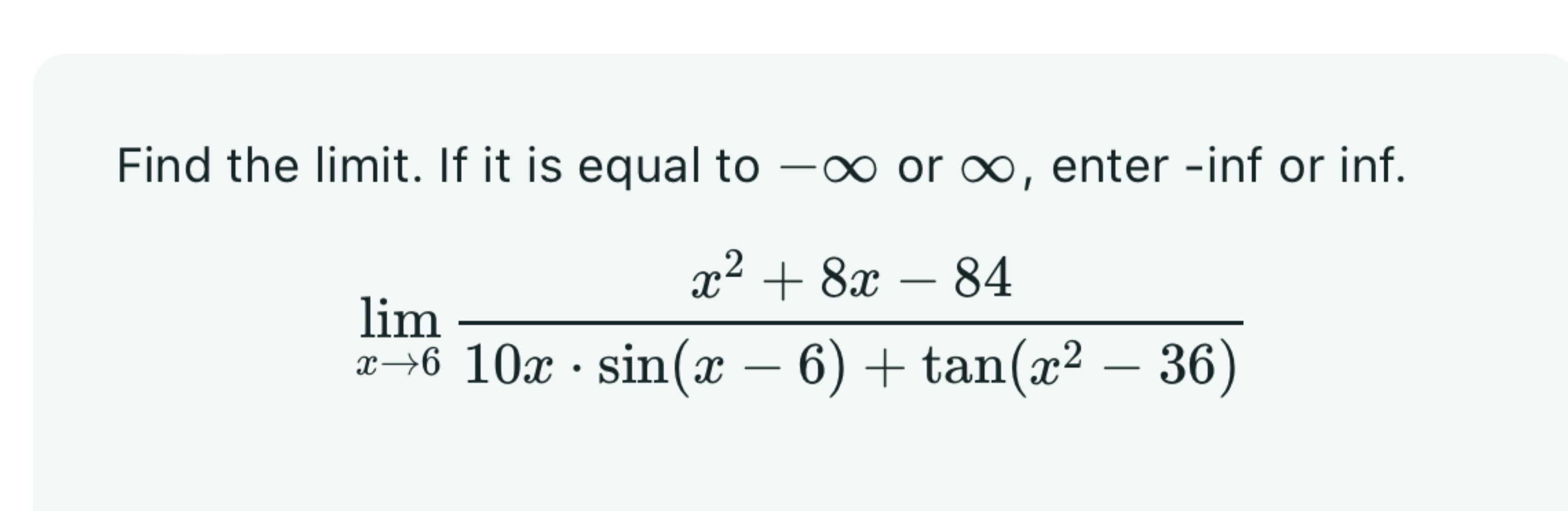 Solved Find the limit. | Chegg.com
