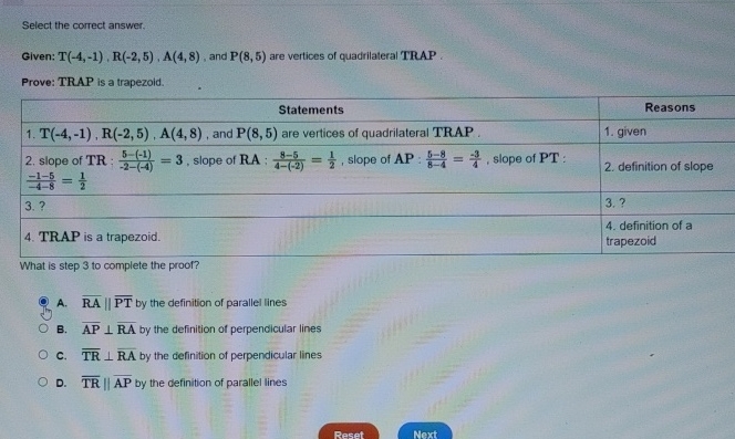 Solved Select the correct answer.Given: | Chegg.com