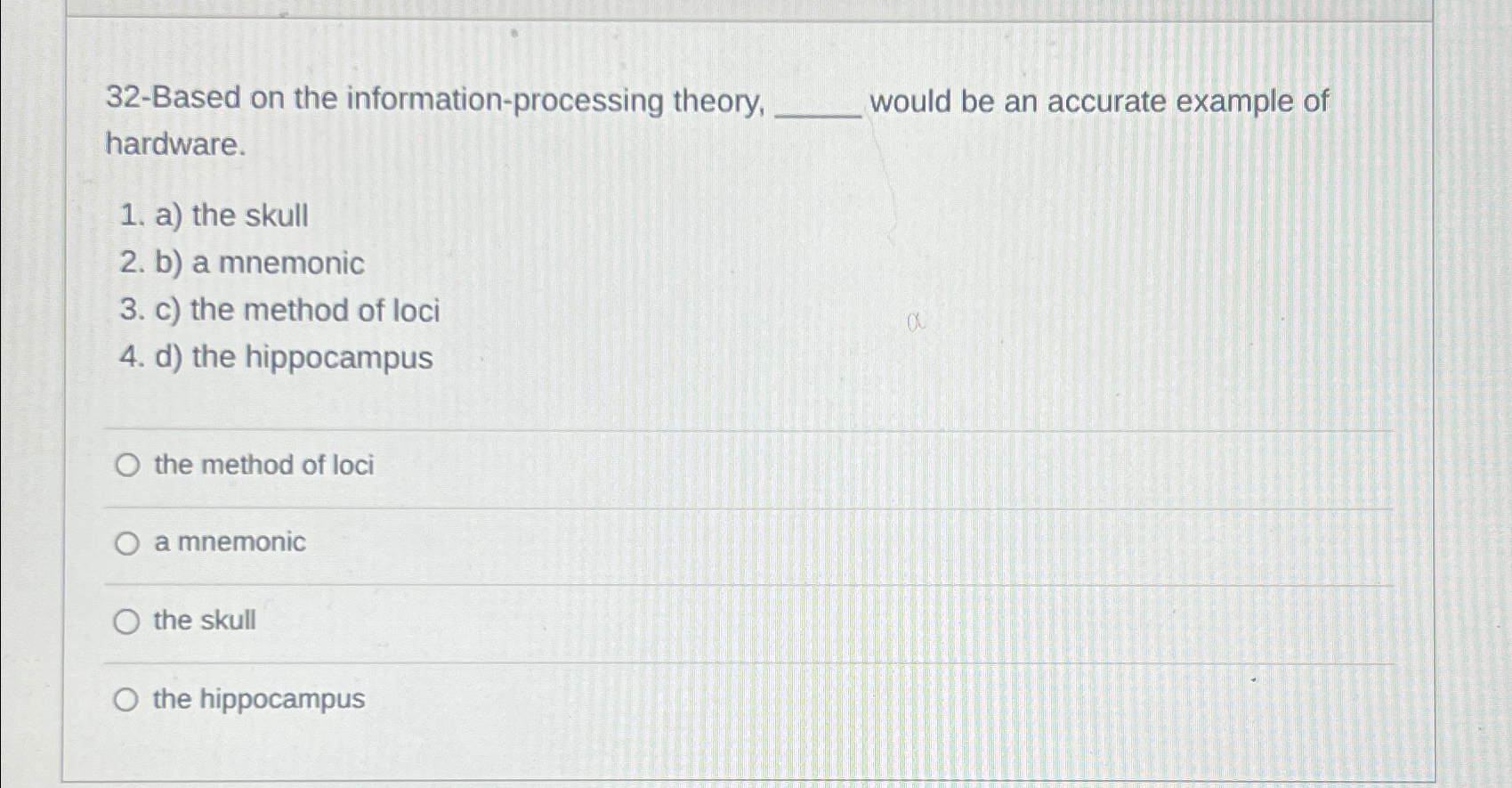 Solved 32-Based on the information-processing theory, | Chegg.com