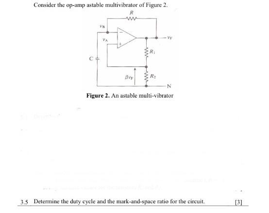 Solved Consider the op-amp astable multivibrator of Figure | Chegg.com