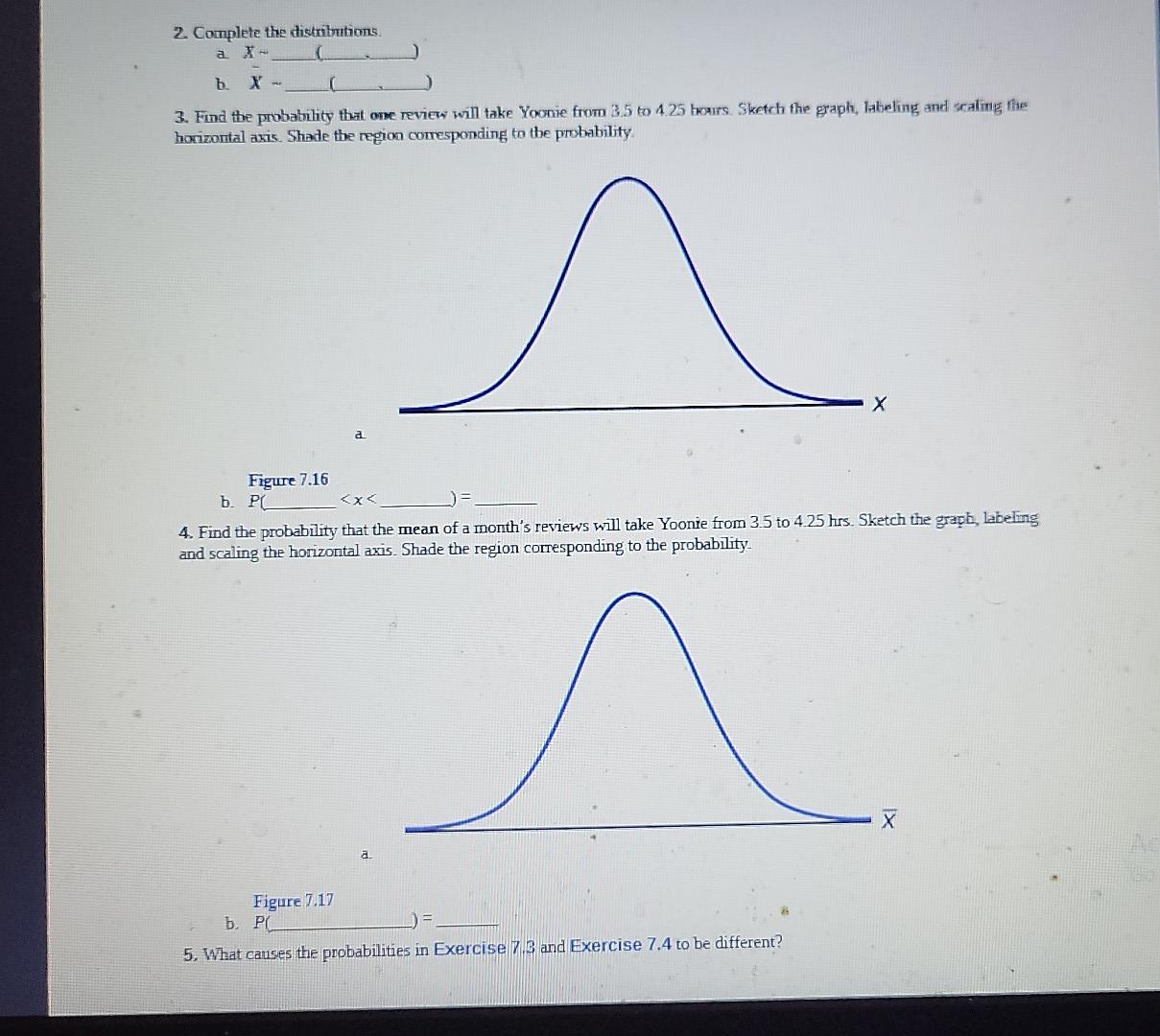 Solved 7.1 The Central Limit Theorem for Sample Means | Chegg.com