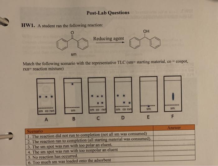 Solved Post-Lab Questions HW1. A student ran the following | Chegg.com