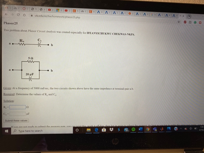 Solved Phasor14 This problem about Phasor Circuit Analysis | Chegg.com