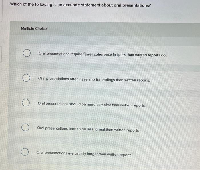 Solved Which of the following is an accurate statement about | Chegg.com