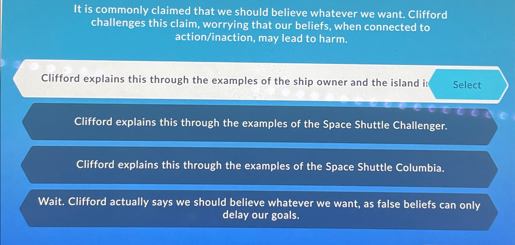 Solved It is commonly claimed that we should believe | Chegg.com