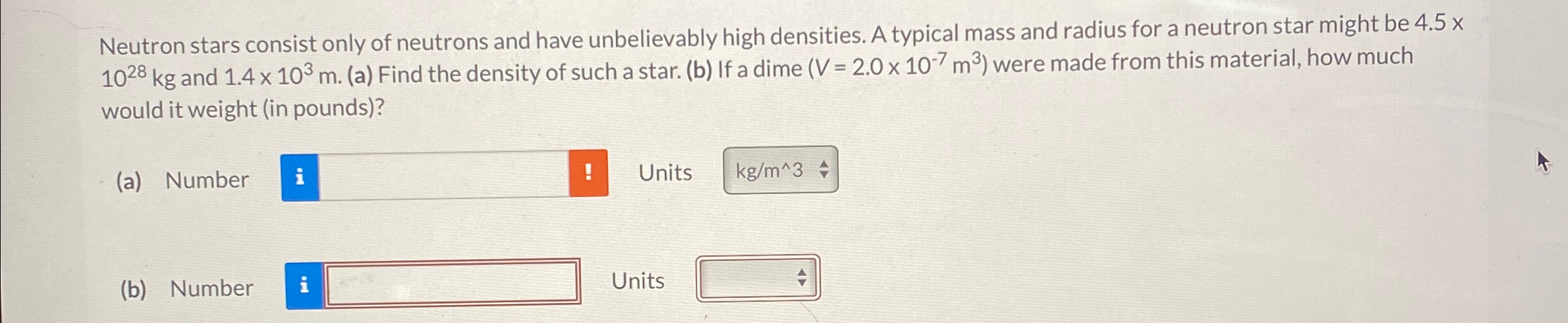 Solved Neutron stars consist only of neutrons and have | Chegg.com