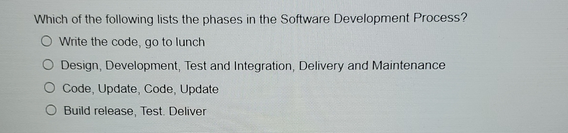 Solved Which of the following lists the phases in the | Chegg.com