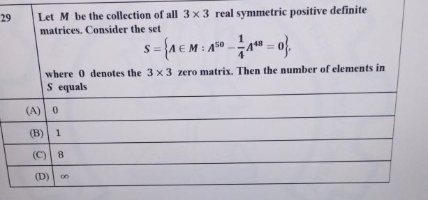 Solved 29Let M be the collection of all 3x3 ﻿real symmetric | Chegg.com