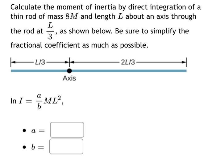 Solved Calculate the moment of inertia by direct integration | Chegg.com