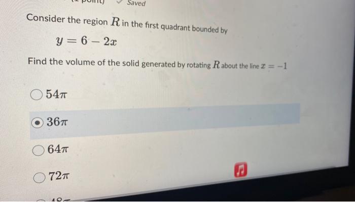 Solved Consider the region R in the first quadrant bounded | Chegg.com