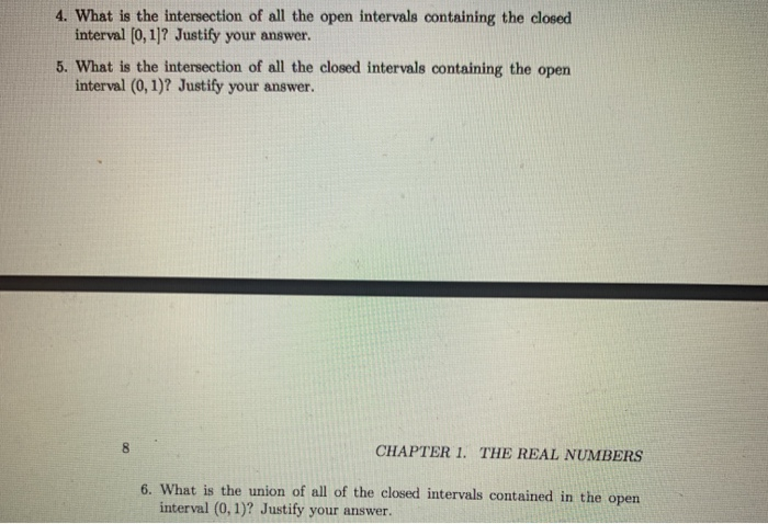 Solved 4. What is the intersection of all the open intervals | Chegg.com