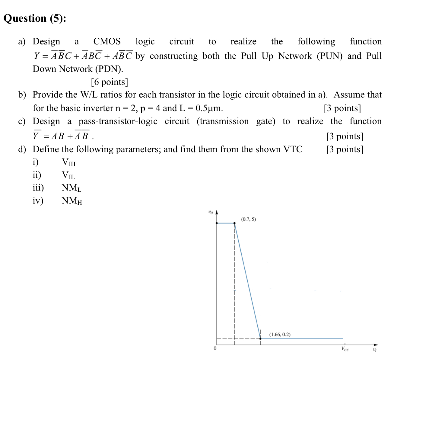 Solved Question (5):a) ﻿Design a CMOS logic circuit to | Chegg.com
