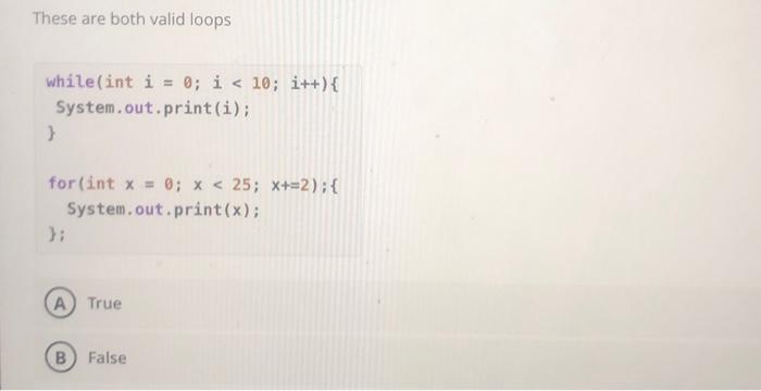 Solved How many times will the value of i be printed? int | Chegg.com
