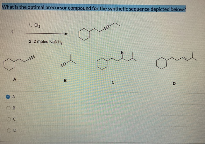 Solved What is the optimal precursor compound for the | Chegg.com