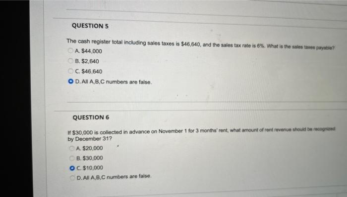 Solved The cash register total including sales taxes is | Chegg.com