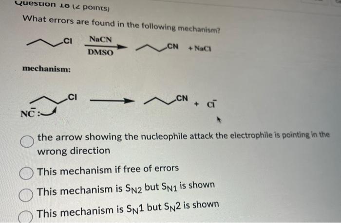 Solved What errors are found in the following mechanism? | Chegg.com