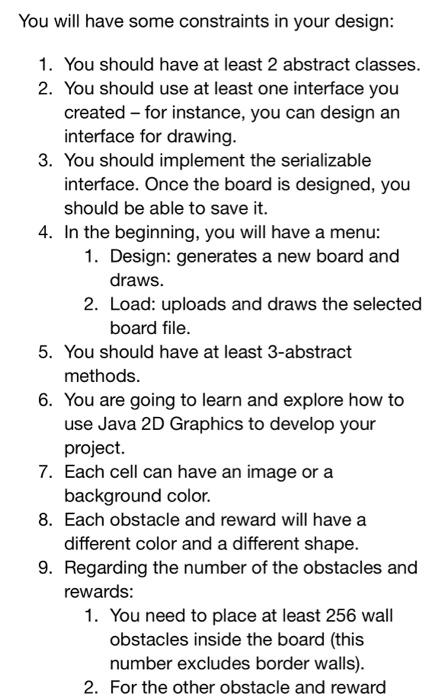 Solved 2D-Board GUI Implementation In this project, you are | Chegg.com