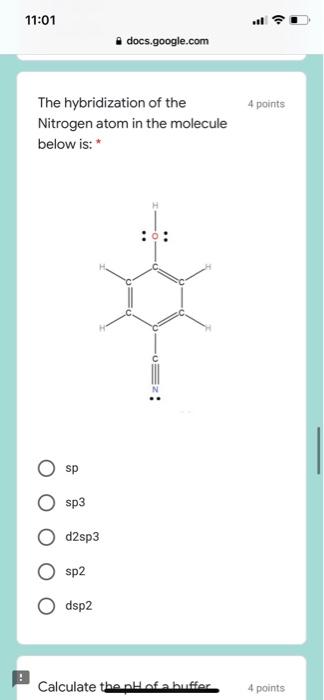 Solved 11:01 . .docs.google.com 4 points Which of the | Chegg.com