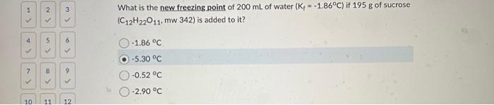 Solved What is the new freezing point of 200 mL of water | Chegg.com