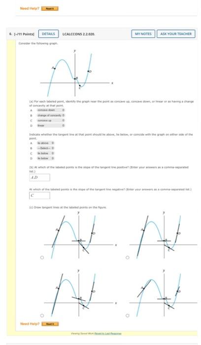 Solved (a) For each labeled point, identify the graph near | Chegg.com