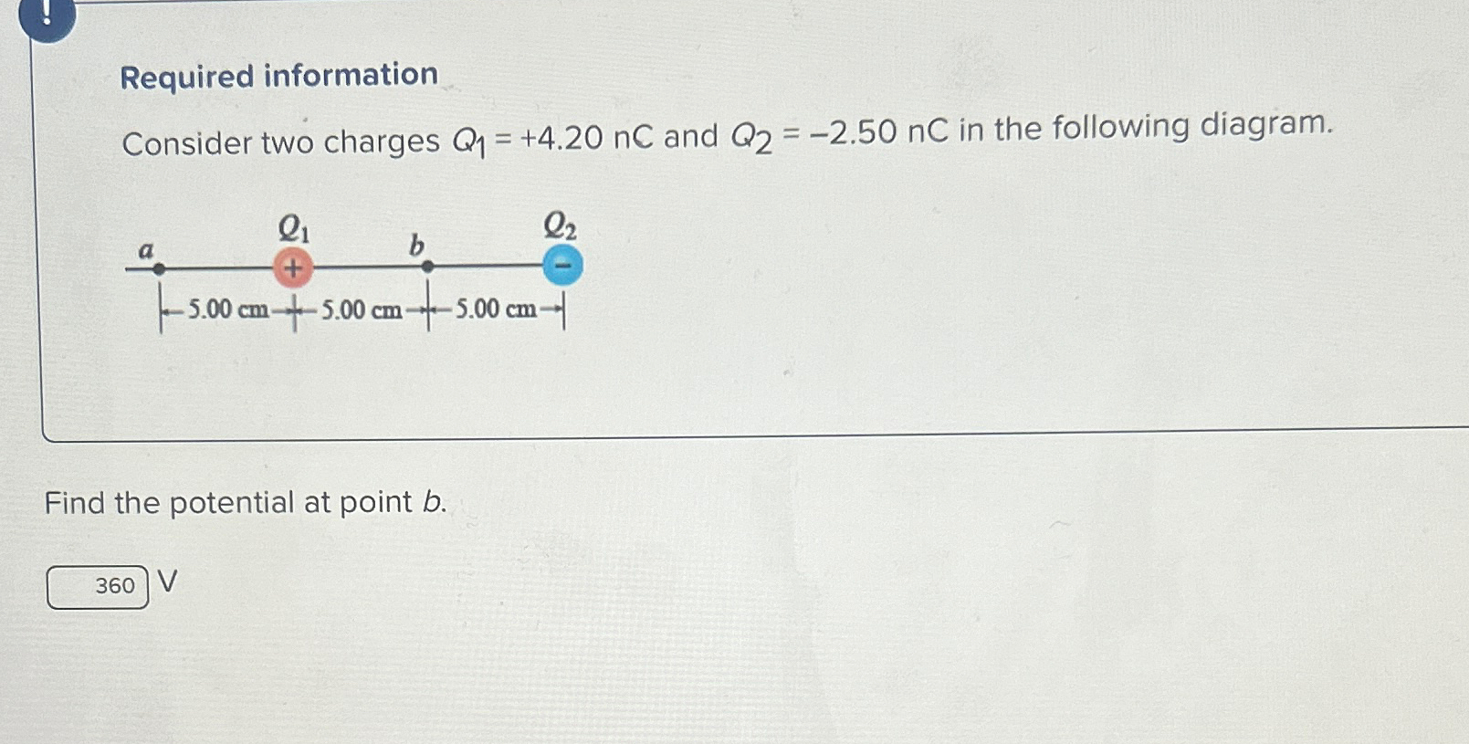 Solved ASAP Required informationConsider two charges | Chegg.com