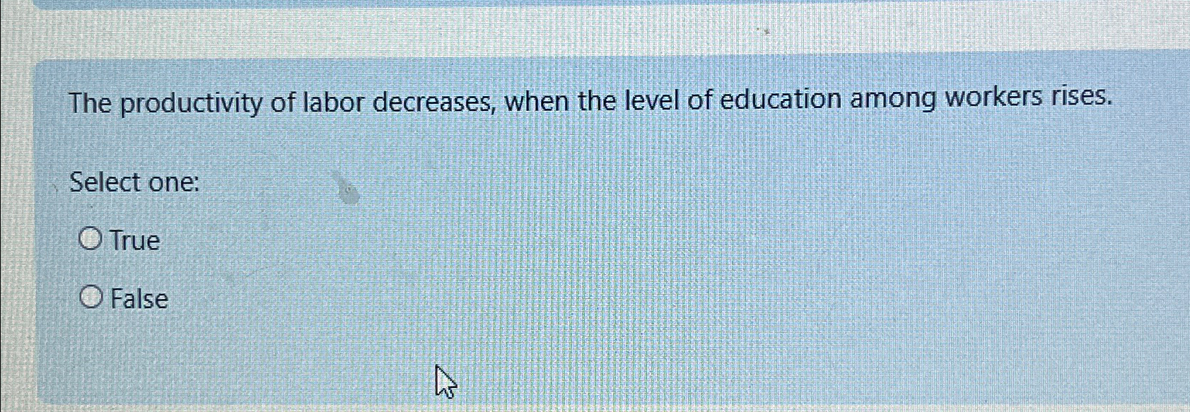 Solved The productivity of labor decreases, when the level | Chegg.com