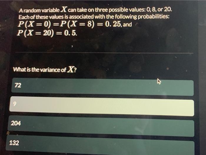 Solved A random variable X can take on three possible | Chegg.com