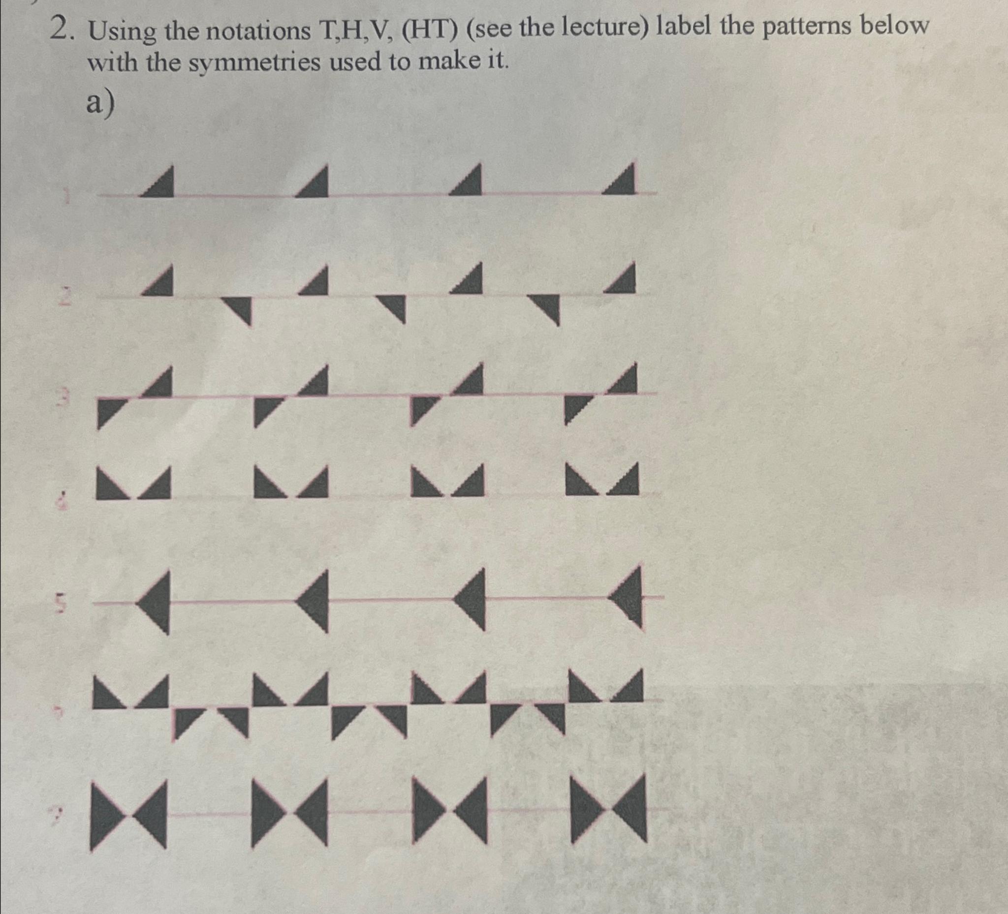 Using the notations T,H,V,(HT) (see the lecture) | Chegg.com