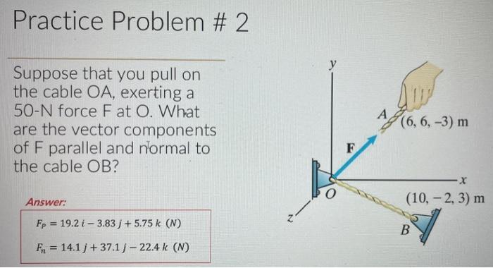 Solved Practice Problem \# 2 Suppose that you pull on the | Chegg.com