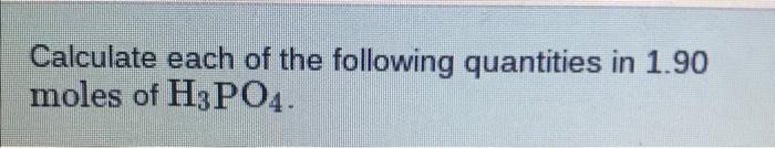 Solved Calculate each of the following quantities in 1.90 | Chegg.com