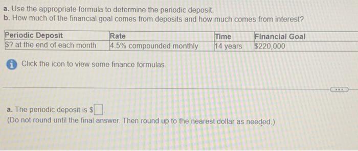 Solved a. Use the appropriate formula to determine the | Chegg.com