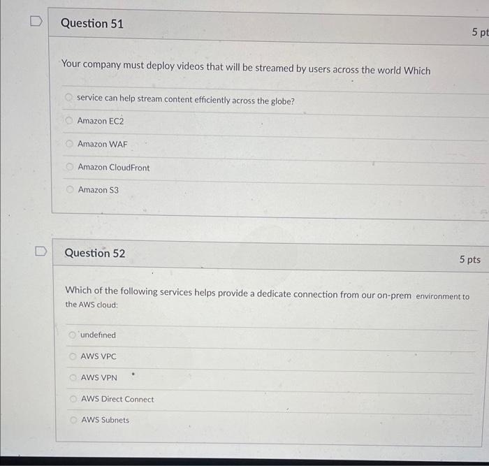 Solved Which AWS Cloud service helps in quick deployment of | Chegg.com