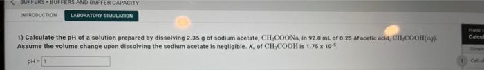 Solved BUFFERS - BUFFERS AND BUFFER CAPACITY INTRODUCTION | Chegg.com