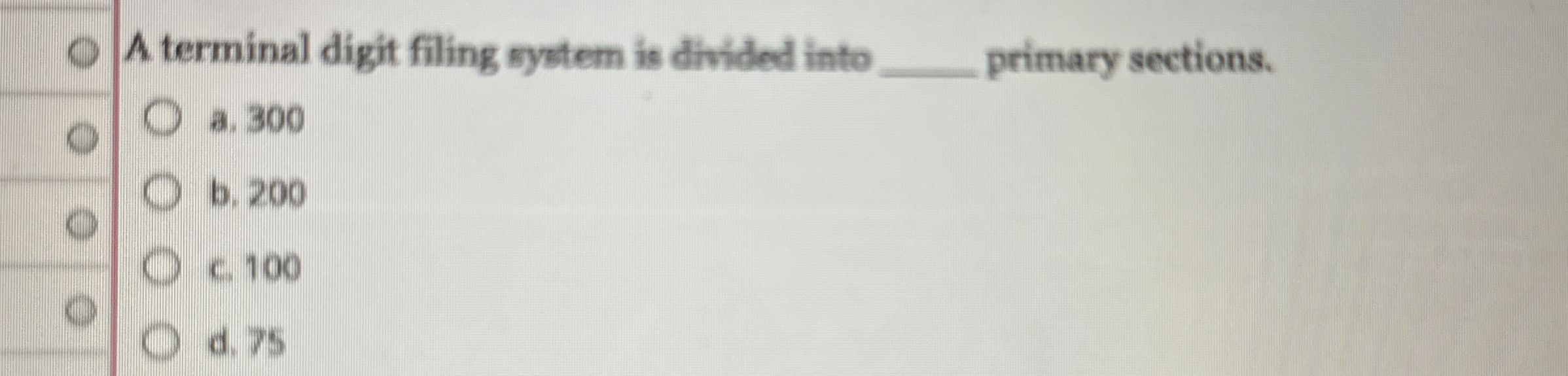 Solved A terminal digit filing system is divided into q, | Chegg.com