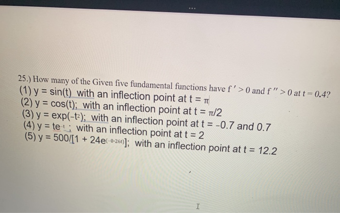 Solved 25.) How many of the Given five fundamental functions | Chegg.com
