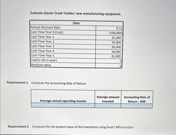 Solved Chapter 26 Using Excel P26-39 Using Excel for capital | Chegg.com