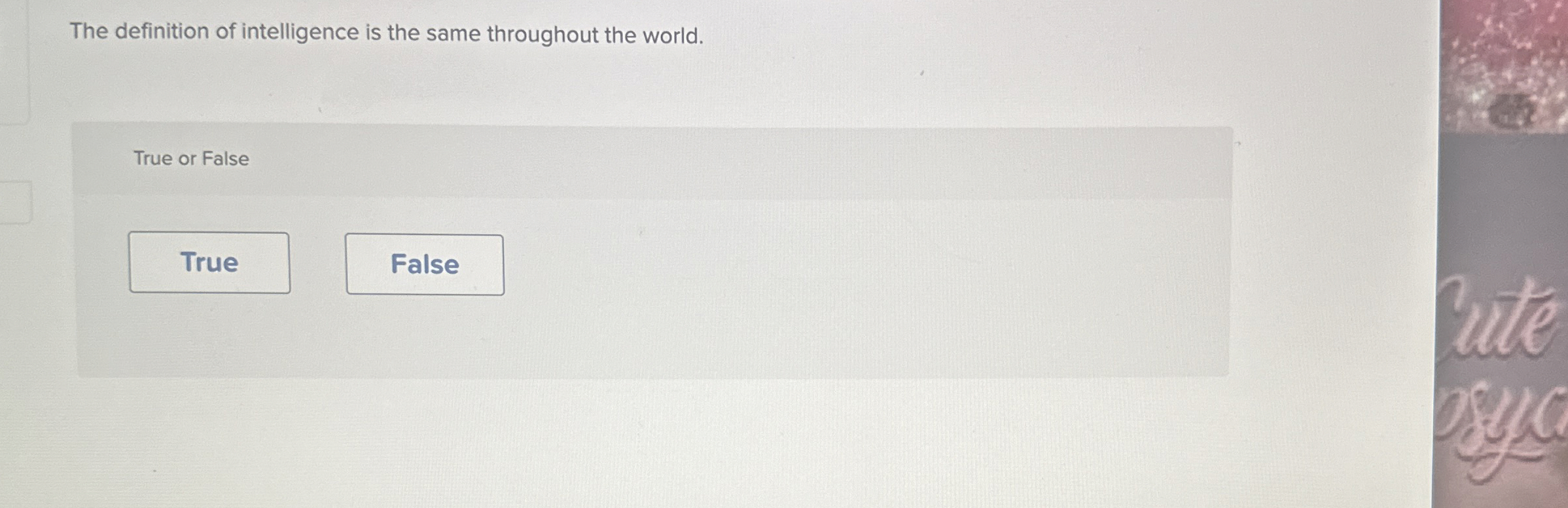 Solved The definition of intelligence is the same throughout | Chegg.com
