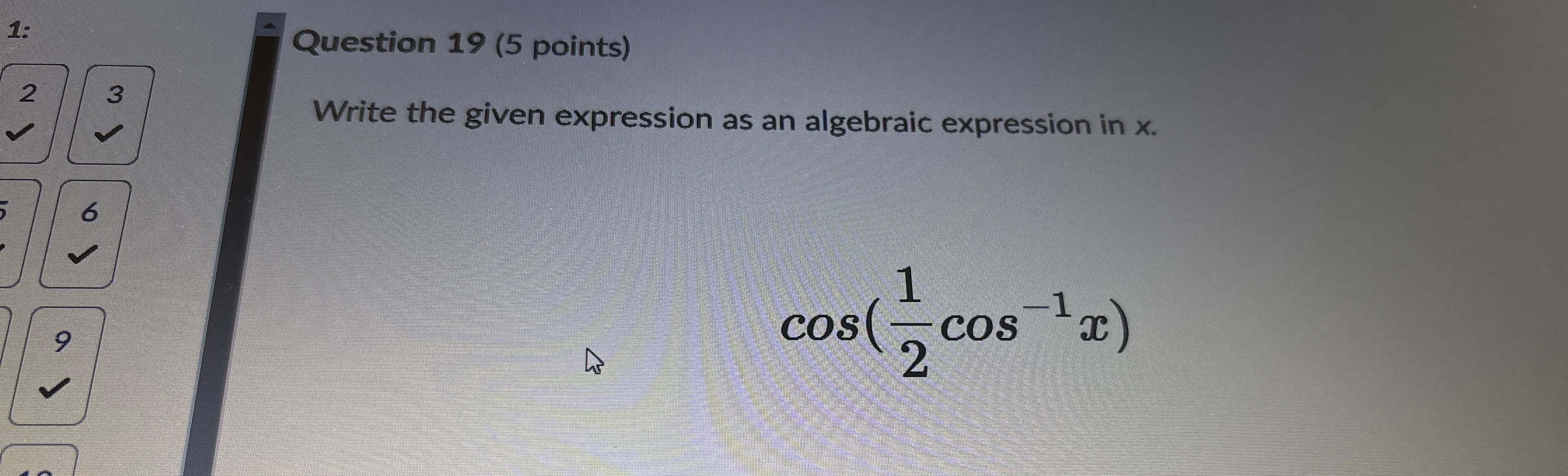 Solved Question 19 (5 ﻿points)Write the given expression as | Chegg.com