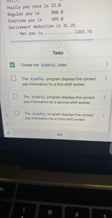 Solved Create the AcmePay program for Acme Parts, which runs | Chegg.com