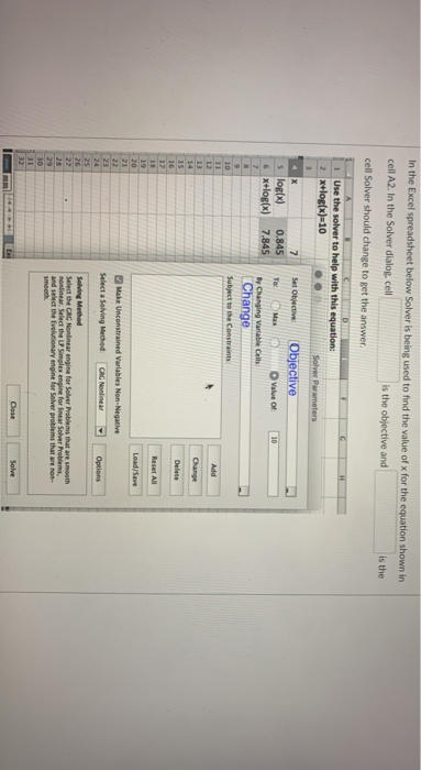 Solved In the Excel spreadsheet below Solver is being used | Chegg.com