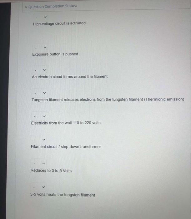 Vuestion Completion Status: qucstrumo Sequencing in | Chegg.com